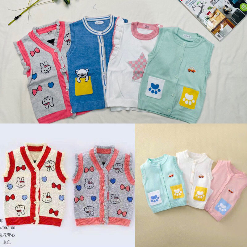 Áo gile, ghile len Quảng Châu bé trai; bé gái size 7-16kg | Shopee Việt Nam