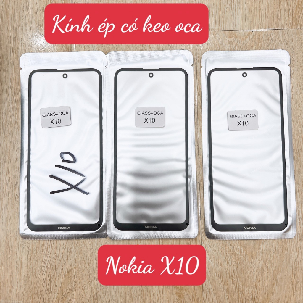 Kính nokia x10, kính ép màn hình có keo oca TA-1350, TA-1332, kính ép liền keo | Shopee Việt Nam