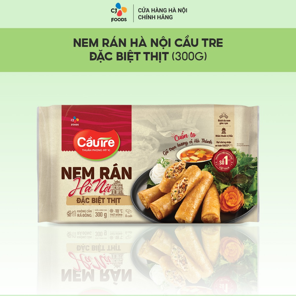 Nem rán Hà Nội đặc biệt Cầu Tre - nhân Thịt (gói 300g - 6 cuốn to ...
