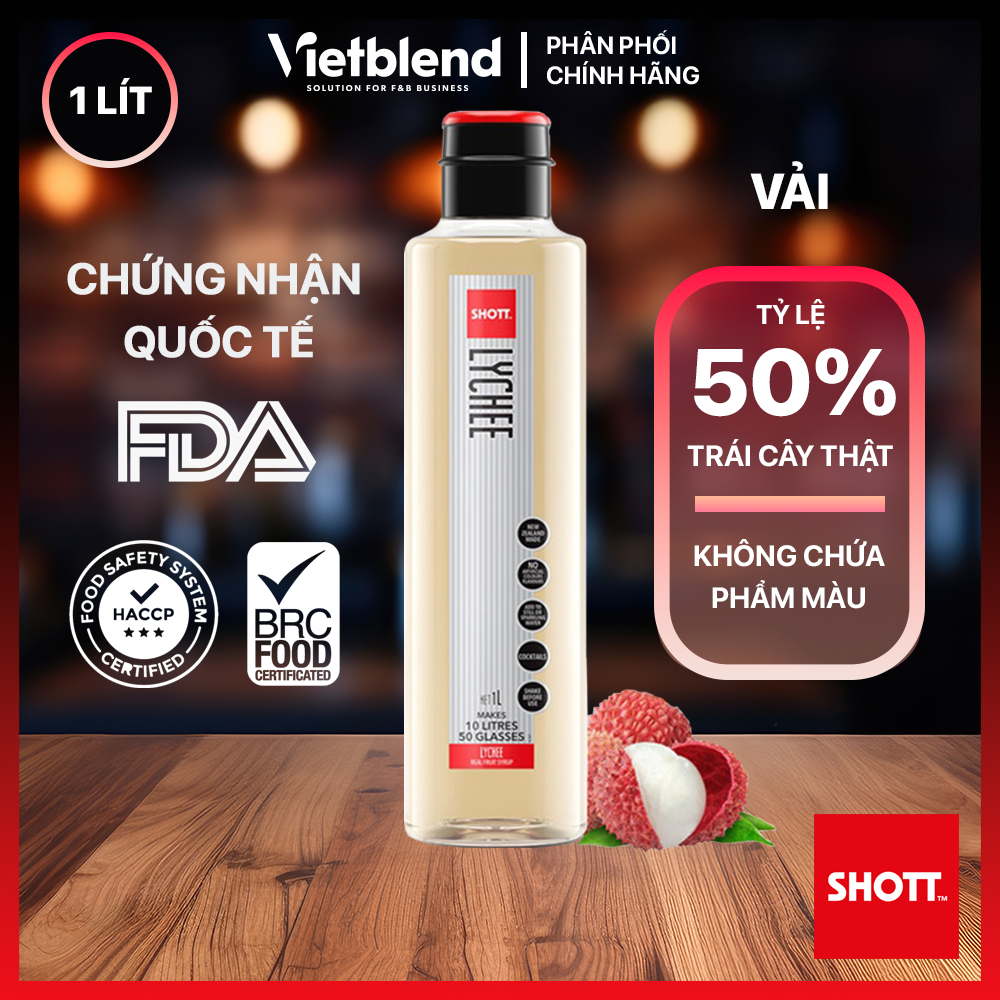 Syrup SHOTT Vị Vải (Lychee) Chai 1 Lít | Shopee Việt Nam
