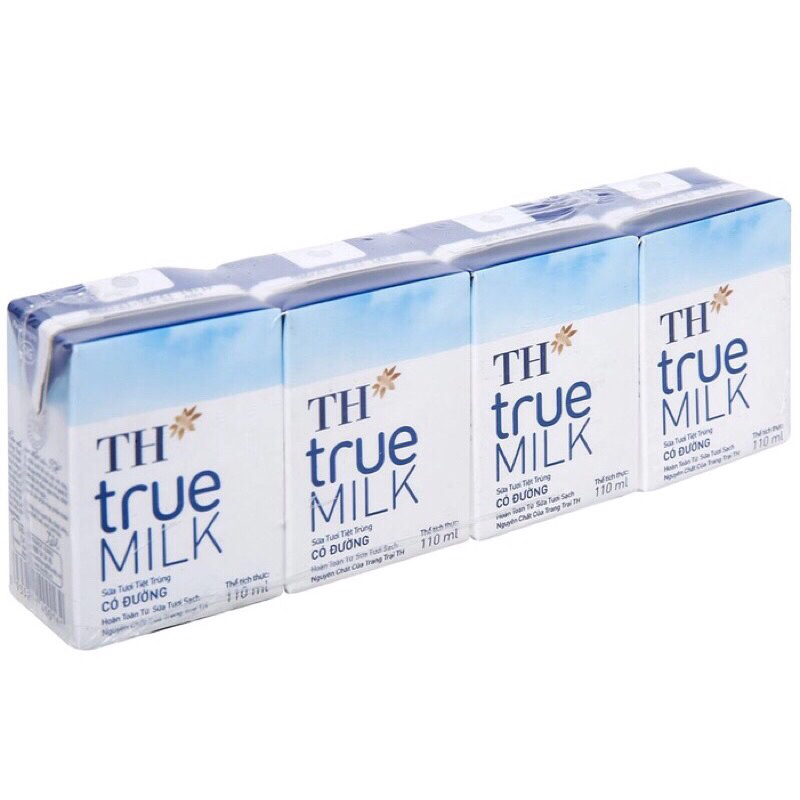 TH True Milk 110ml vỉ/4hộp | Shopee Việt Nam