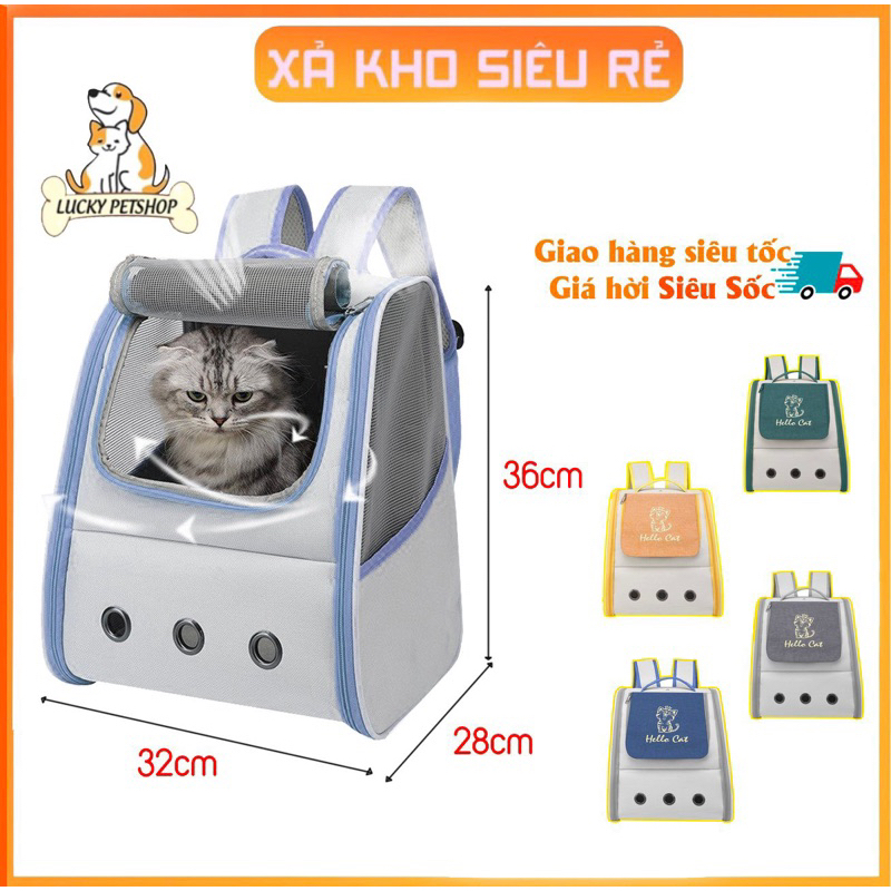 Balo Vận Chuyển Chó Mèo Hello Cat Hình Mèo Cửa Vải Cuốn | Shopee Việt Nam