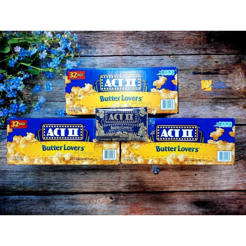 [HÀNG NHẬP MỸ] - BẮP RANG BƠ VỊ MẶN BUTTER LOVERS HIỆU ACT II THÙNG 2.49KG 32 GÓI | Shopee Việt Nam