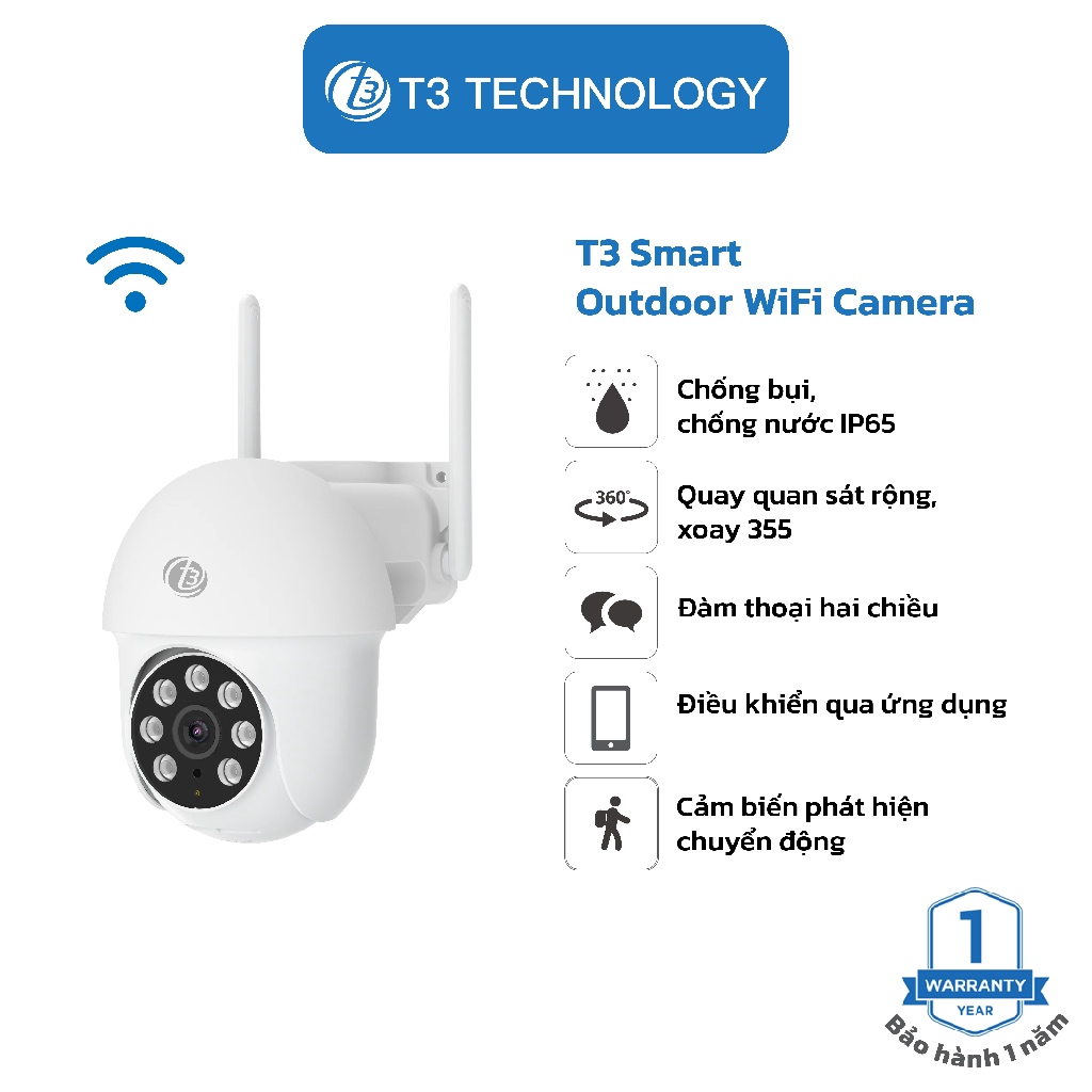 Camera Thông Minh Wifi, Giám Sát An Ninh Ngoài Trời T3 Smart OC1, Độ ...