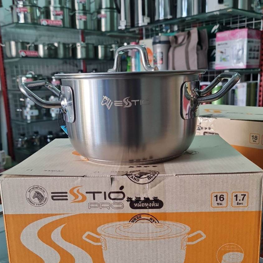 Nồi Zebra Estio Pro 3 đáy nắp Inox 162230 - 16cm hàng nhập khẩu Thái ...