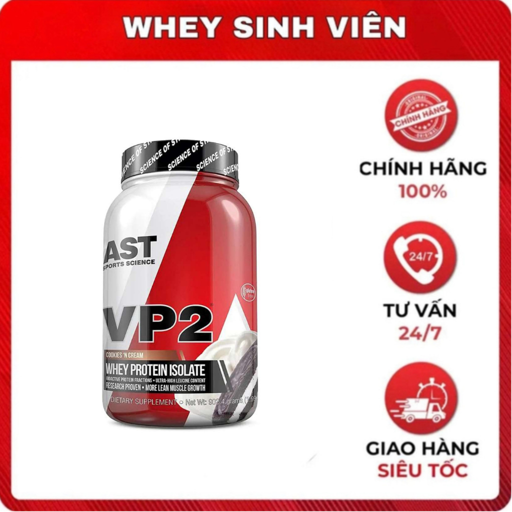 [Rẻ vô địch] Sữa tăng cơ AST VP2 Whey Protein Isolate 2lb (900g) [Chính ...