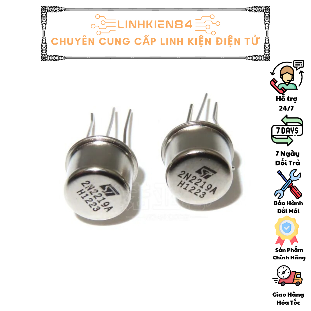 Transistor 2N2219A TO39 TRANS NPN 0.8A 75V | Shopee Việt Nam