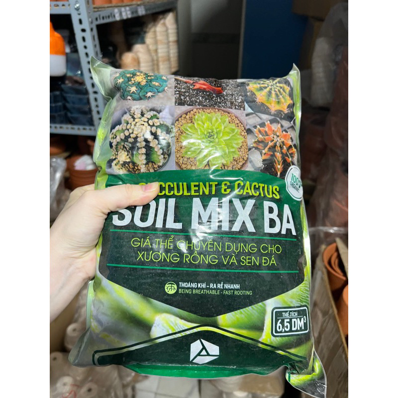 Giá thể, đất trồng sen đá - 1 bao soil mix BA 6,5dm3 (khoảng 2,5kg ...