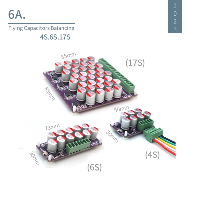 Mạch cân bằng chủ động, mạch cân bằng pin Lithium, 3S, 4S, 5S, 6S, 16S, 17S dòng cân bằng 6A ...