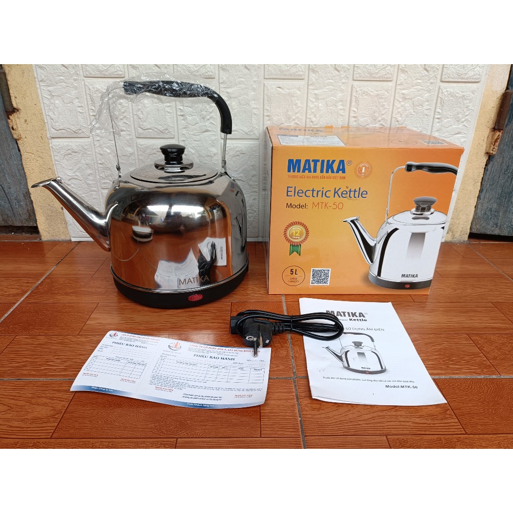 Ấm Đun Nước Siêu Tôc Matika ( MTK- 50 ) 5 lít Hàng Chính Hãng | Shopee ...