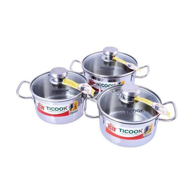 Nồi Ticook 3 lớp toàn thân 18cm đáy từ | Shopee Việt Nam