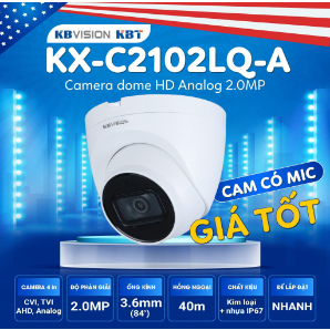 CAMERA KX - C2102LQ-A , CÓ MIC HD ANALOG FULL COLOR 2.0MP | Shopee Việt Nam