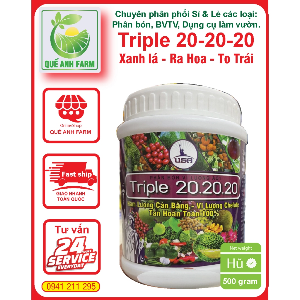Phân bón Triple 20-20-20 | Shopee Việt Nam