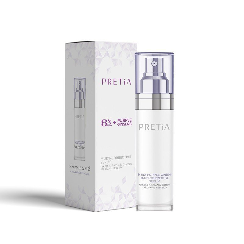 SERUM PRETIA 8X HYA PURPLE GINSENG MULTI-CORRECTIVE 30ML | Shopee Việt Nam