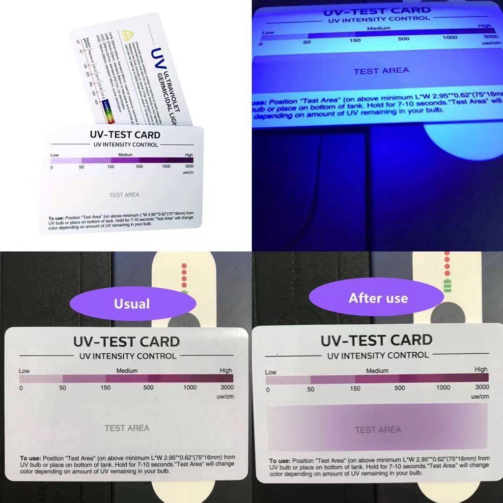Thẻ test tia UV, card kiểm tra tia cực tím, thẻ nhựa PVC check tia UV ...