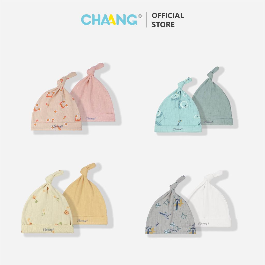 [CHAANG] Set 2 chiếc mũ thóp sơ sinh thu đông Music Chaang | Shopee ...