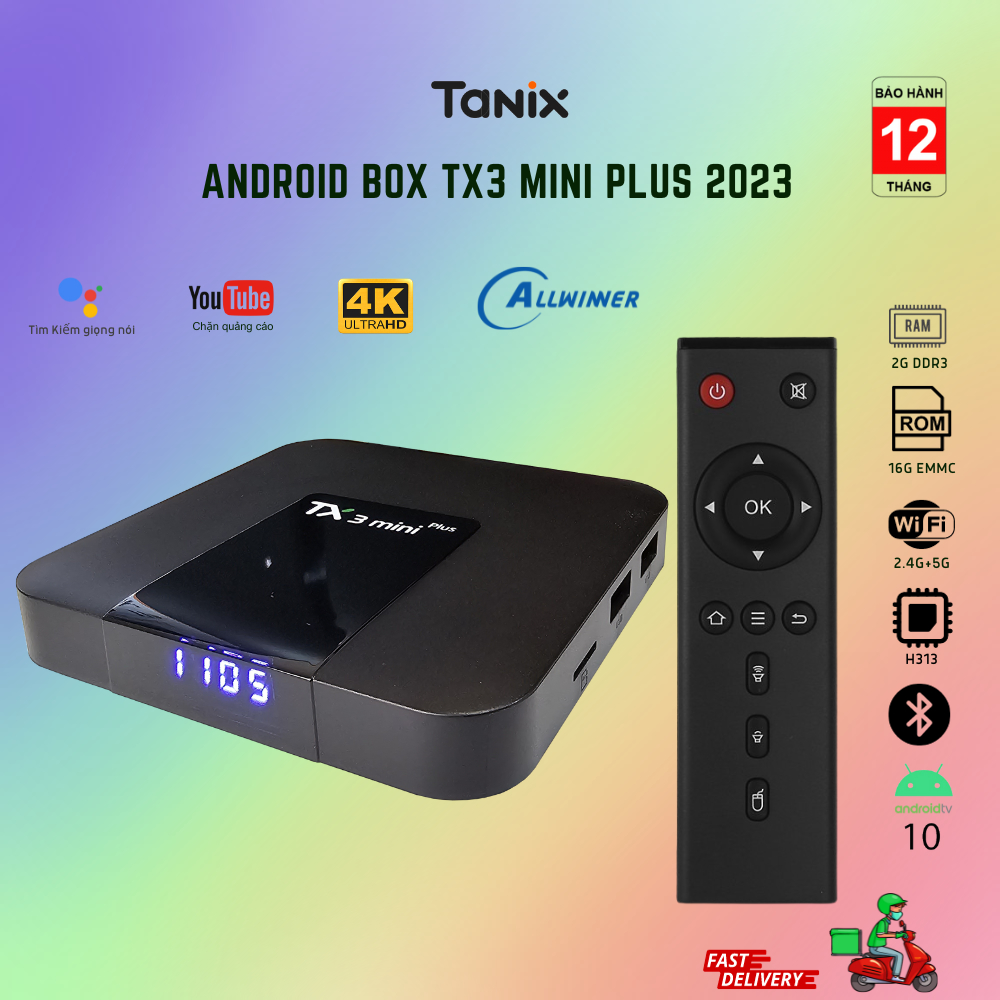 Android tivi box TX3 Mini Plus 2023 CPU H313 Android ATV 10 Ram 2G bộ ...
