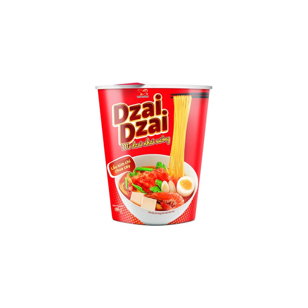 Thùng 24 ly mì Dzai Dzai vị lẩu kim chi chua cay 62g | Shopee Việt Nam