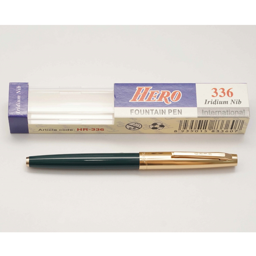 Bút Máy Hero 336 chính hãng (Loại tốt) phiên bản quốc tế nắp xi vàng ...