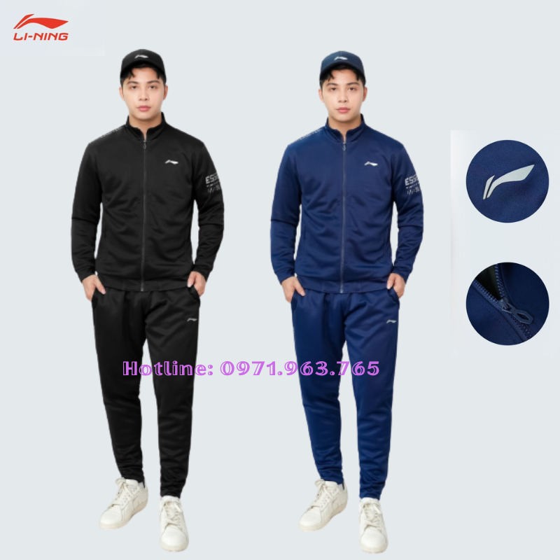 Bộ thể thao thu đông Lining cổ đứng mẫu 2023 | Shopee Việt Nam