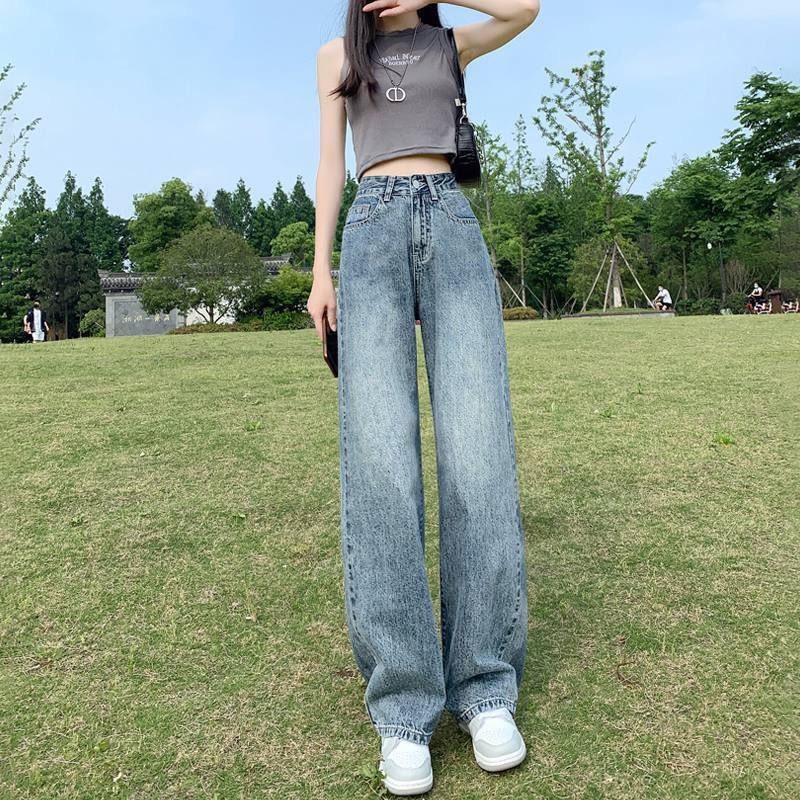 Quần Jean Loang Màu Ống Rộng Dáng Suông Nữ Unisex WASH MIAA, Quần Bò ...