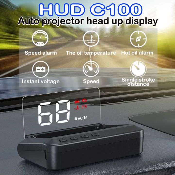 Bộ Hiển Thị Tốc Độ Ô tô HUD C500 C100 Kết Nối OBD2 HUB Hiển Thị Thông Tin Lên Kính | Shopee Việt Nam
