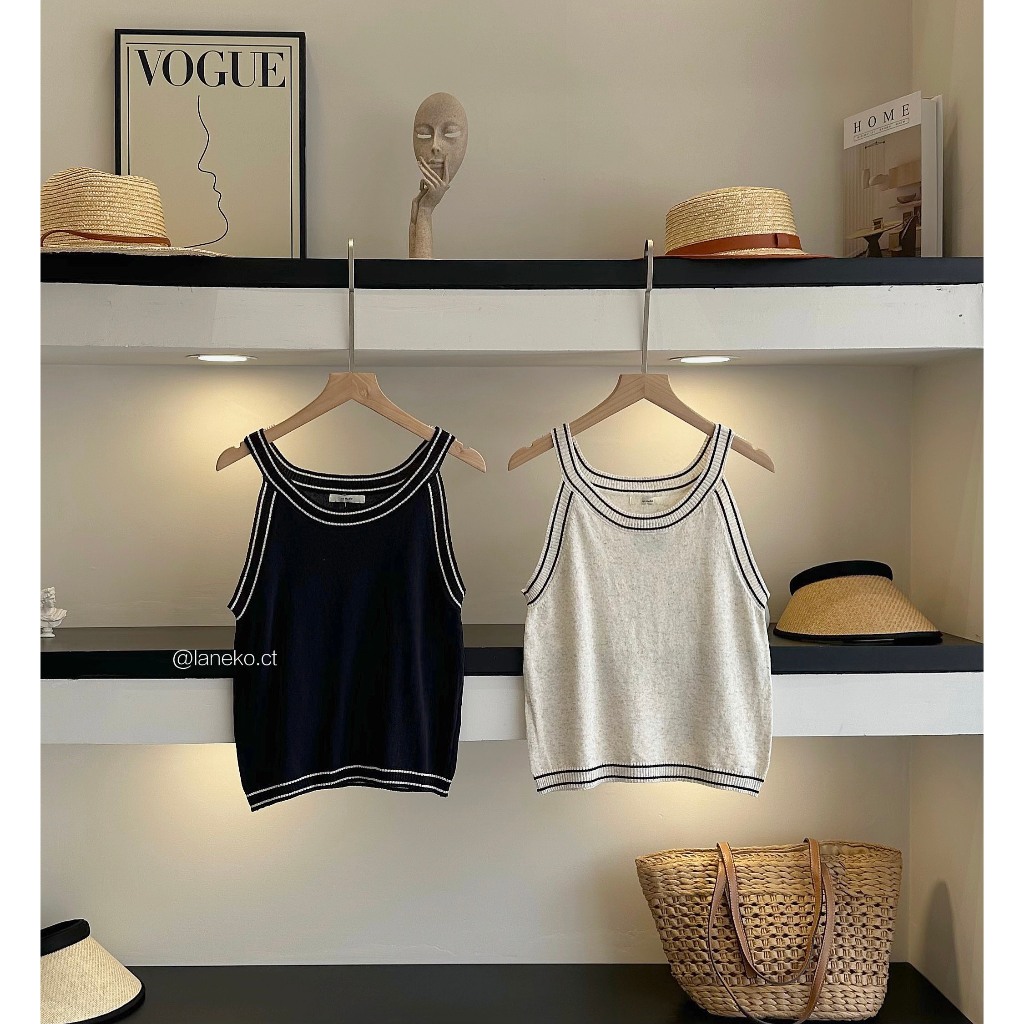 Áo len 2 dây Up 8216 Laneko 2 màu | Shopee Việt Nam