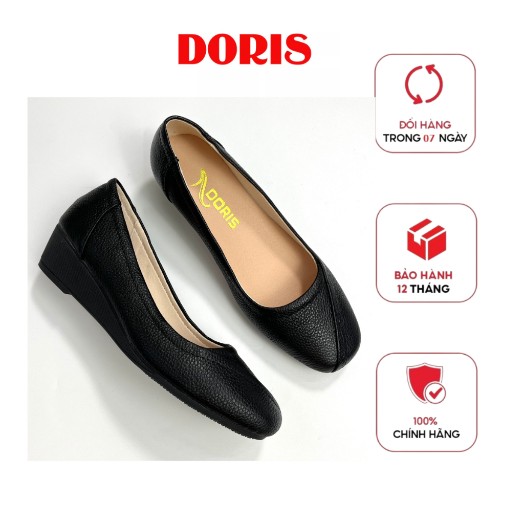 Giày Búp Bê Đế Xuồng da thật 3cm mũi vuông DORIS DR304 | Shopee Việt Nam