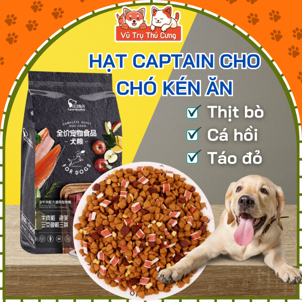 Thức Ăn Hạt Captain Cho Chó Kén Ăn Mọi Độ Tuổi | Shopee Việt Nam