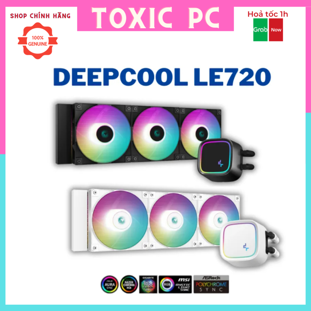 Tản Nhiệt Nước AIO Deepcool LE720 ARGB 360mm - Màu Đen / Trắng Tản ...