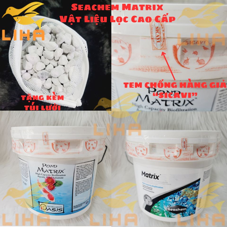 [TEM SICAVI] SEACHEM MATRIX 4L hoặc 4 Lít CHIẾT - Vật liệu lọc cao cấp ...