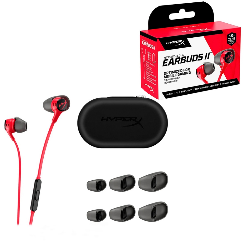 Tai nghe gaming HyperX Cloud Earbuds II Tai nghe chuyên game chính hãng Cloud Earbuds 2 chân cắm ...