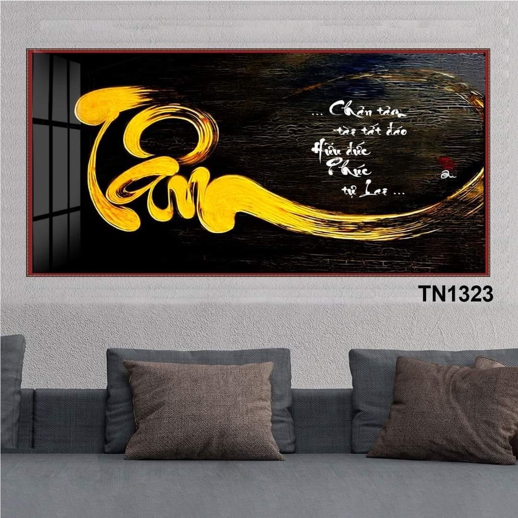 Tranh Tráng Gương Chữ Tâm Phòng Khách/ Phòng Ngủ/ Quà Tặng OHA Decor ...
