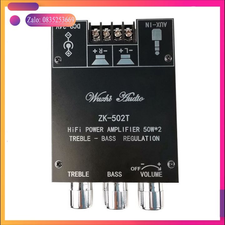 ZK-502T và 502MT(chính hãng có app chỉnh EQ) mạch khuếch đại âm thanh 2.0 Wuzhi 50*50w bluetooth ...