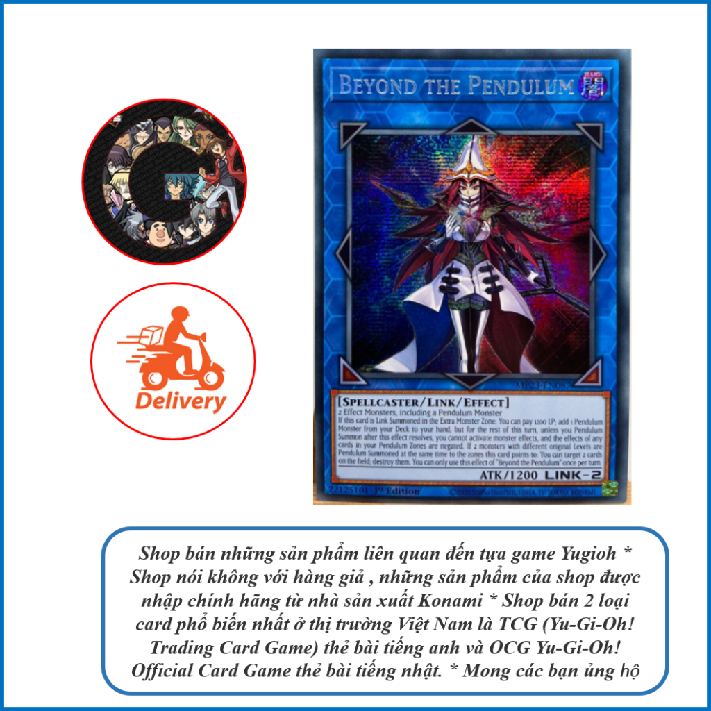 THẺ BÀI YUGIOH TIẾNG ANH CHÍNH HÃNG:Beyond the Pendulum - MP23-EN087 - Prismatic Secret Rare 1st ...
