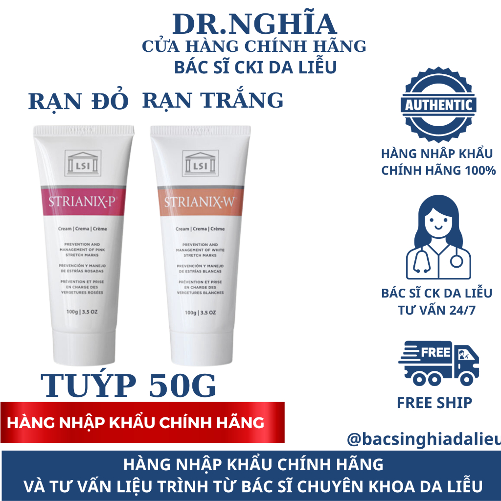 [NHẬP KHẨU CÔNG TY] Kem chống rạn da STRIANIX-P STRIANIX-W 50g phòng và ...