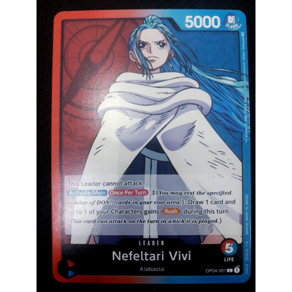 Thẻ bài One Piece OP04-001 - Nefeltari Vivi - Leader | Shopee Việt Nam