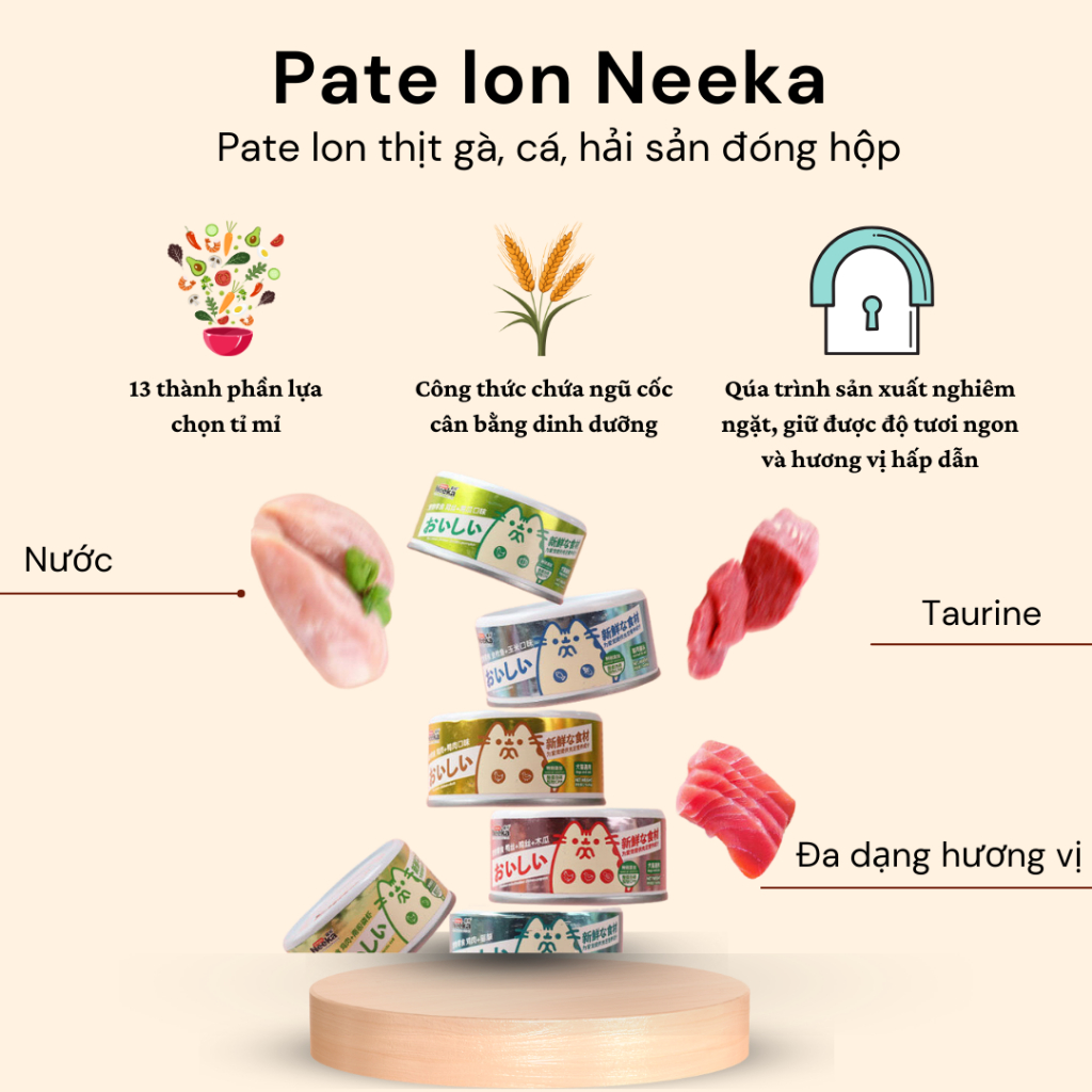 [COMBO 10 LON] PATE LON NEEKA - Thơm ngon, bổ dưỡng, bổ sung nước cho ...