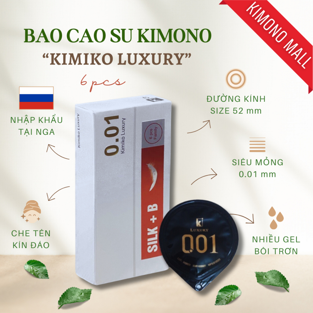 [Combo] Bao cao su kimono siêu mỏng nhiều gel bôi trơn, gân gai liti ...