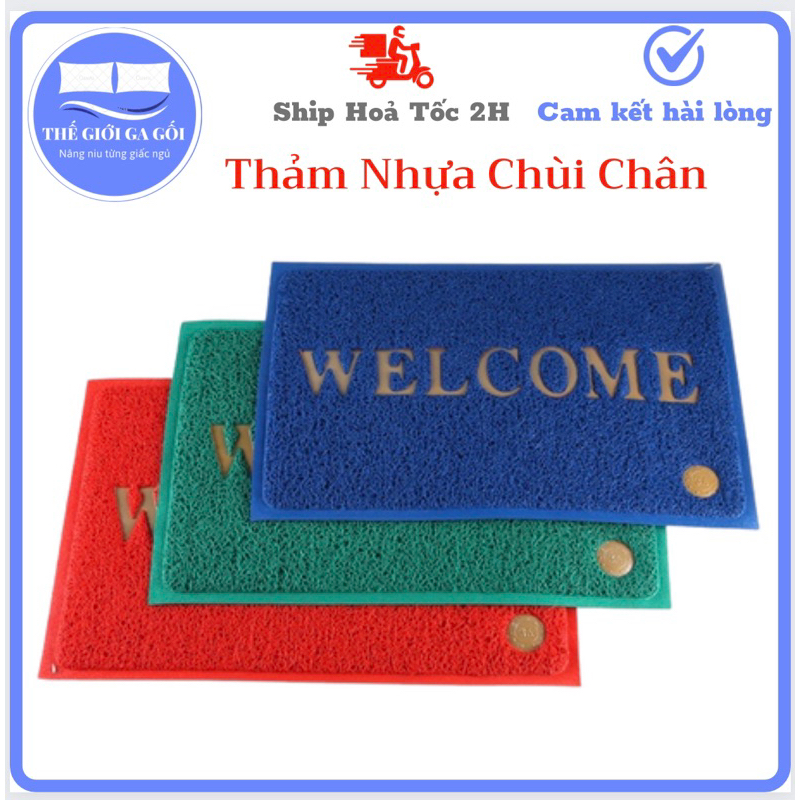 Thảm Nhựa Chùi Chân Welcome 3A chống trơn trượt ,bền đẹp | Shopee Việt Nam