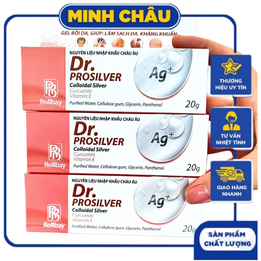 Gel bôi da Dr.Prosilver - Colloidal silver - Curcumin - Vitamin E | Shopee Việt Nam