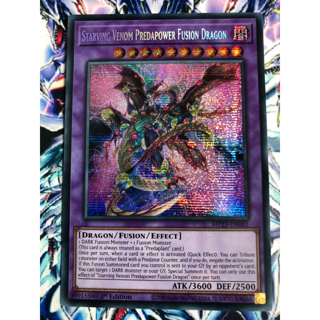 Thẻ bài Yugioh - TCG (UK) - Starving Venom Predapower Fusion Dragon / MP23-EN081 | Shopee Việt Nam