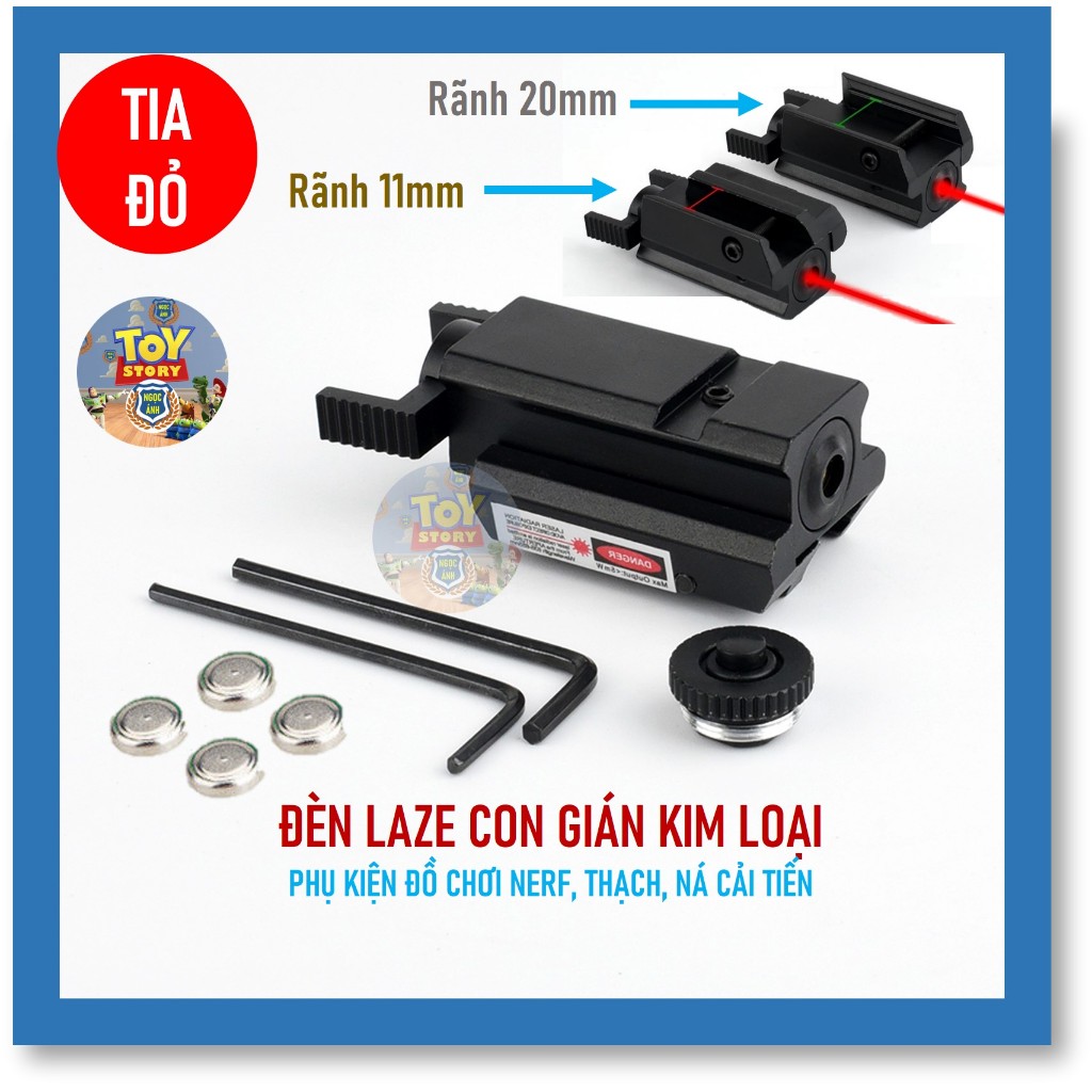 Đèn Laze Con Gián Kim Loại Tia Lazer Đỏ Rãnhh 11mm và 20mm (Kèm Sẵn Pin ...