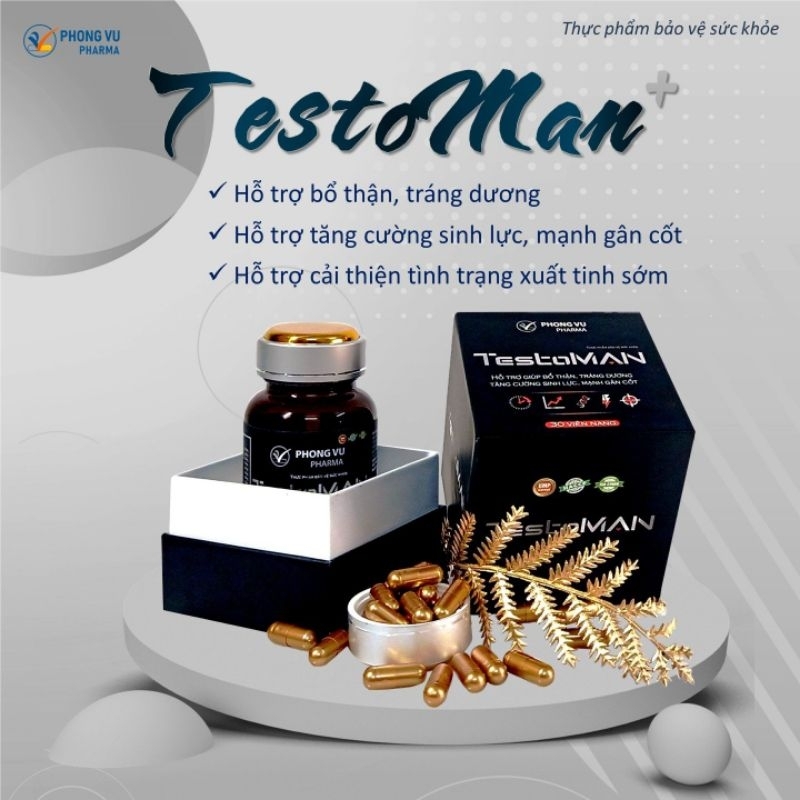 Bổ thận tráng dương TestoMan hộp 30 viên | Shopee Việt Nam