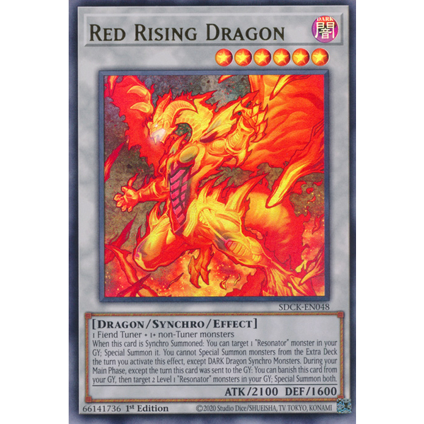 [ Bài Yugioh Chính Hãng ] Red Rising Dragon - SDCK-EN048 - Ultra Rare 1st Edition | Shopee Việt Nam