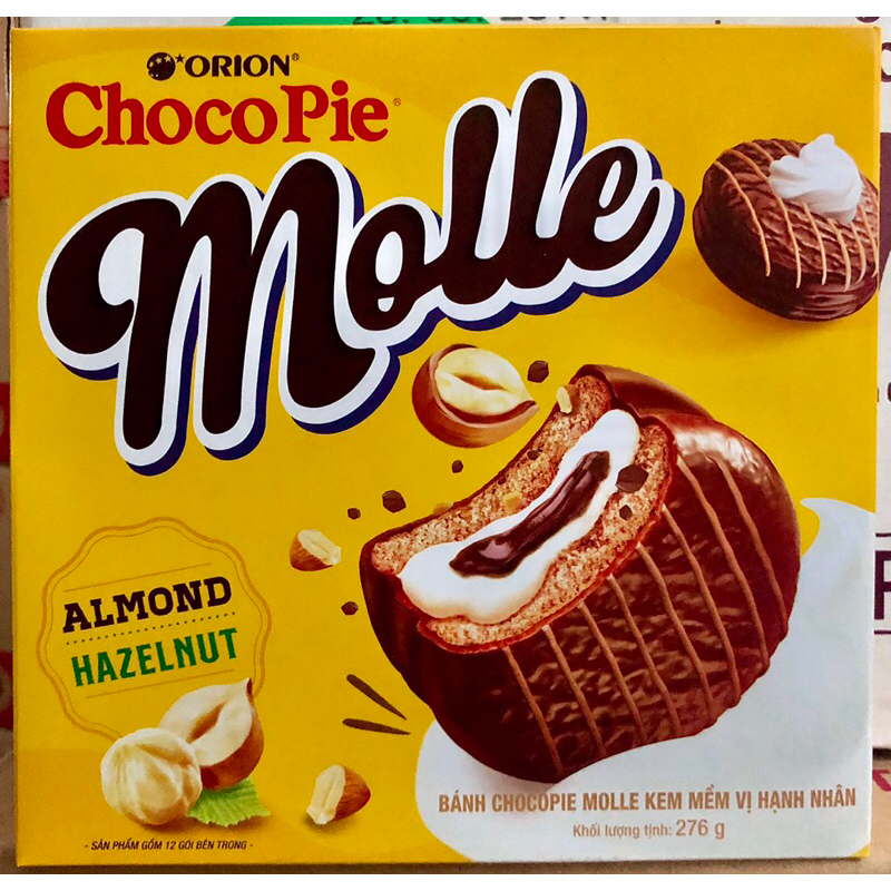 Bánh Chocopie Molle kem mềm vị hạnh nhân 12cái/hộp | Shopee Việt Nam