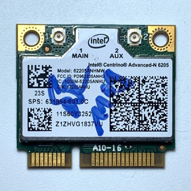 [Card Wifi - Intel Centrino Advanced-N 6205] Model 62205ANHMW zin tháo ...