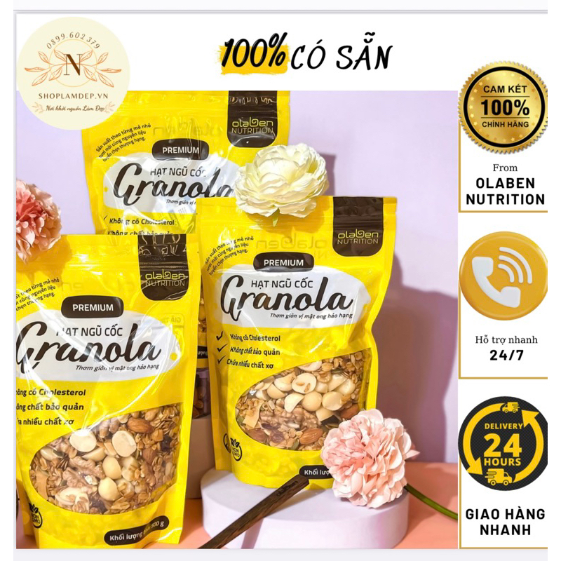 COMBO 3 Olaben Granola 500g - Hạt ngũ cốc dinh dưỡng ăn kiêng, giảm cân ...