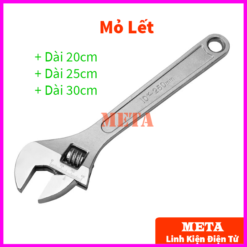 Mỏ lết Thép trắng đủ size 8'' 10'' 12'' inch dài 20/25/30cm | Shopee Việt Nam