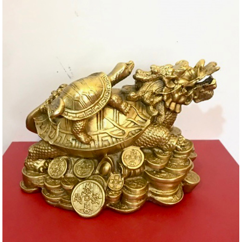 Long quy rùa đầu rồng cõng con size to, long quy cõng con phong thủy ...